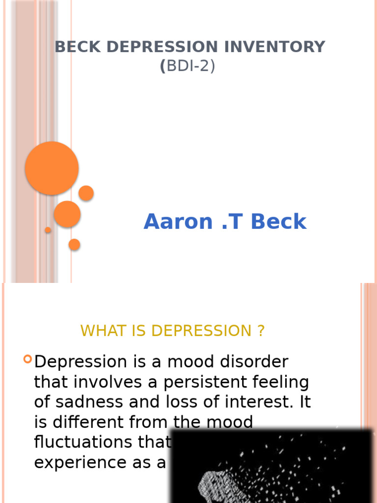 Beck Depression Inventory BDI 2.0 | PDF | Major Depressive Disorder ...