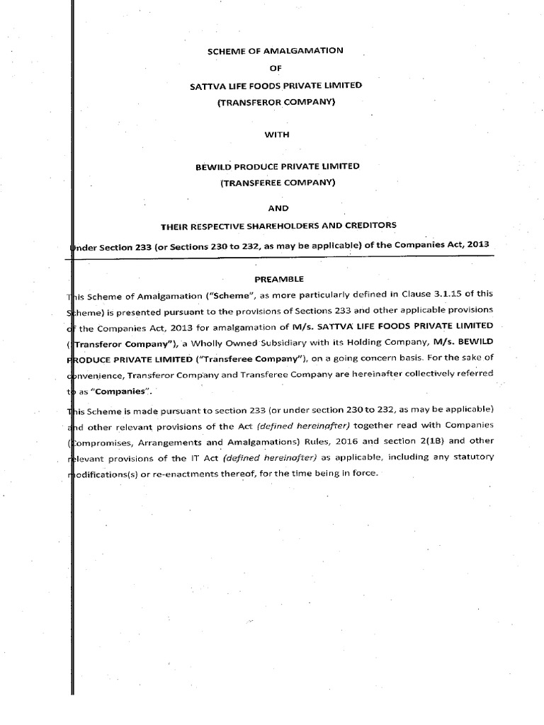 Scheme of Amalgamation PDF | PDF