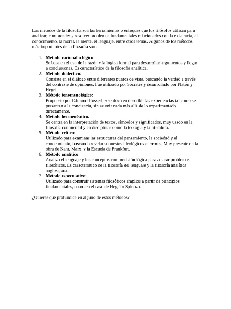 Método Racional en Filosofía | PDF