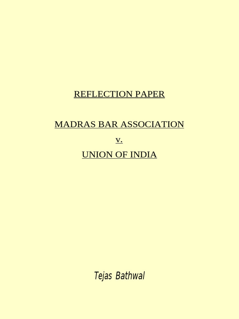 Administrative Law Reflection Paper | PDF | Judiciaries | Tribunal