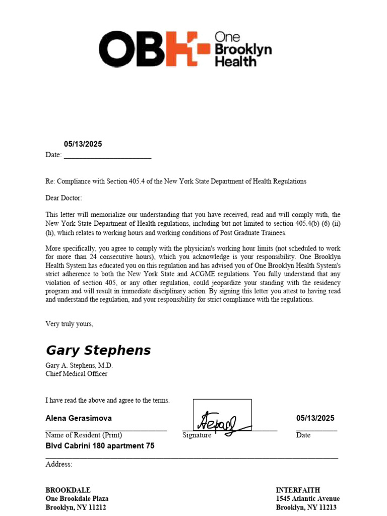 405 Regulation Letters Fillable 2019 | PDF