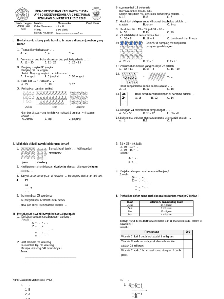 PH Matematika bab 2 | PDF