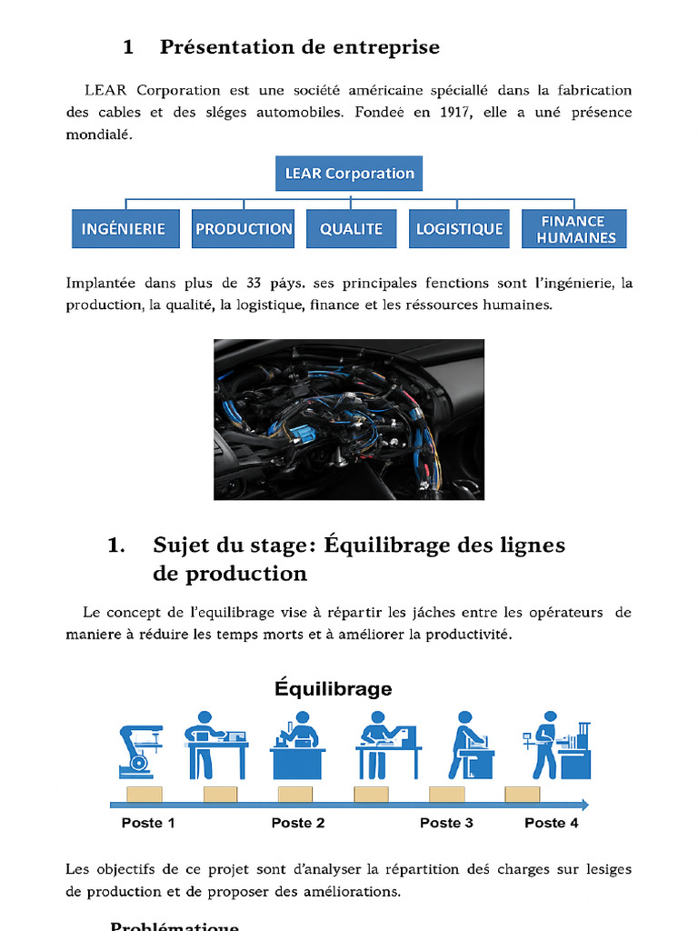 Rapport Stage Lear Equilibrage | PDF
