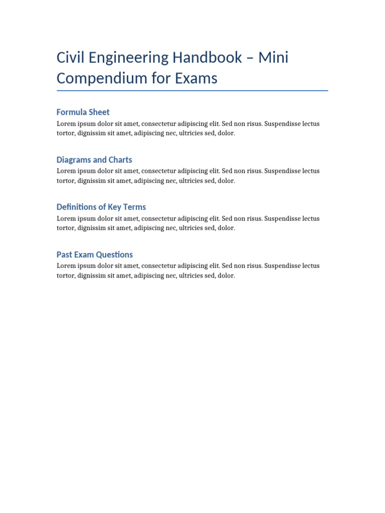 Civil Engineering Handbook | PDF