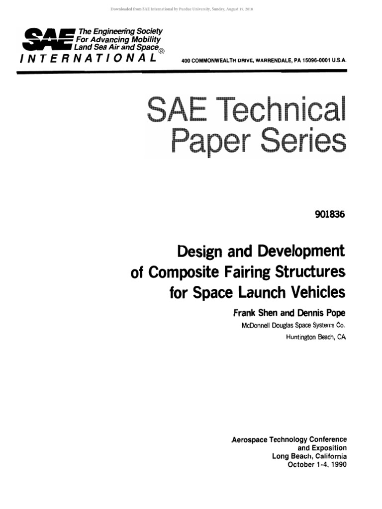 Composite Fairing Design for Launch Vehicles | PDF | Composite Material ...