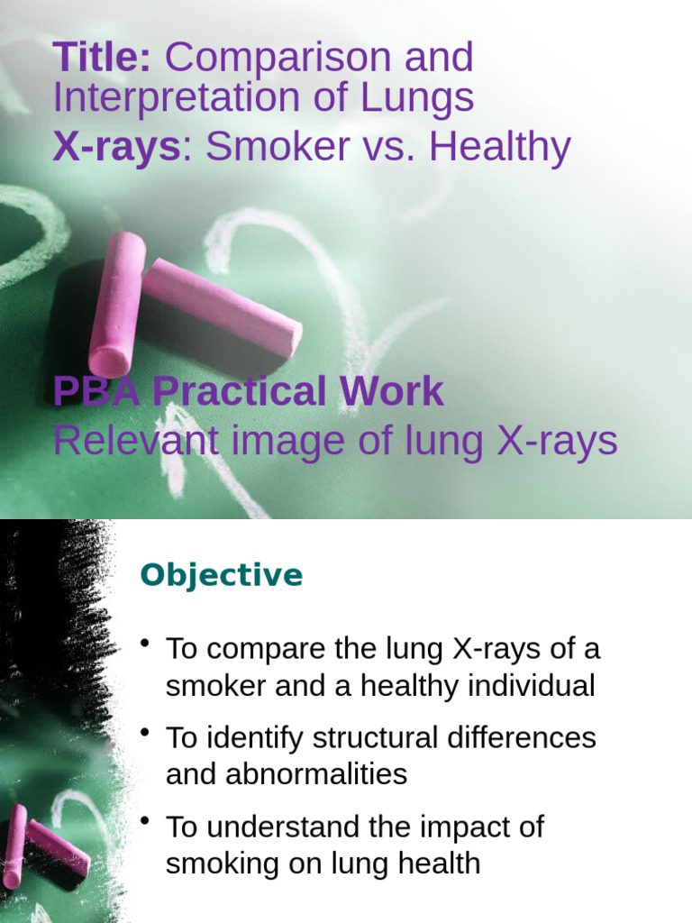 Smoker vs. Healthy Lung X-ray Analysis | PDF