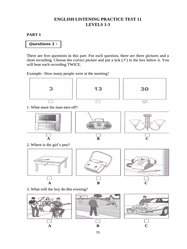 English Listening Practice Test 11 | PDF