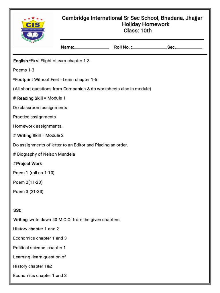Class 10th HHW | PDF | Chemistry | Physical Sciences