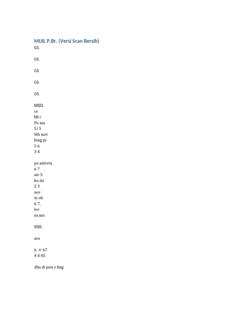 MIJIL PBR Versi Bersih | PDF