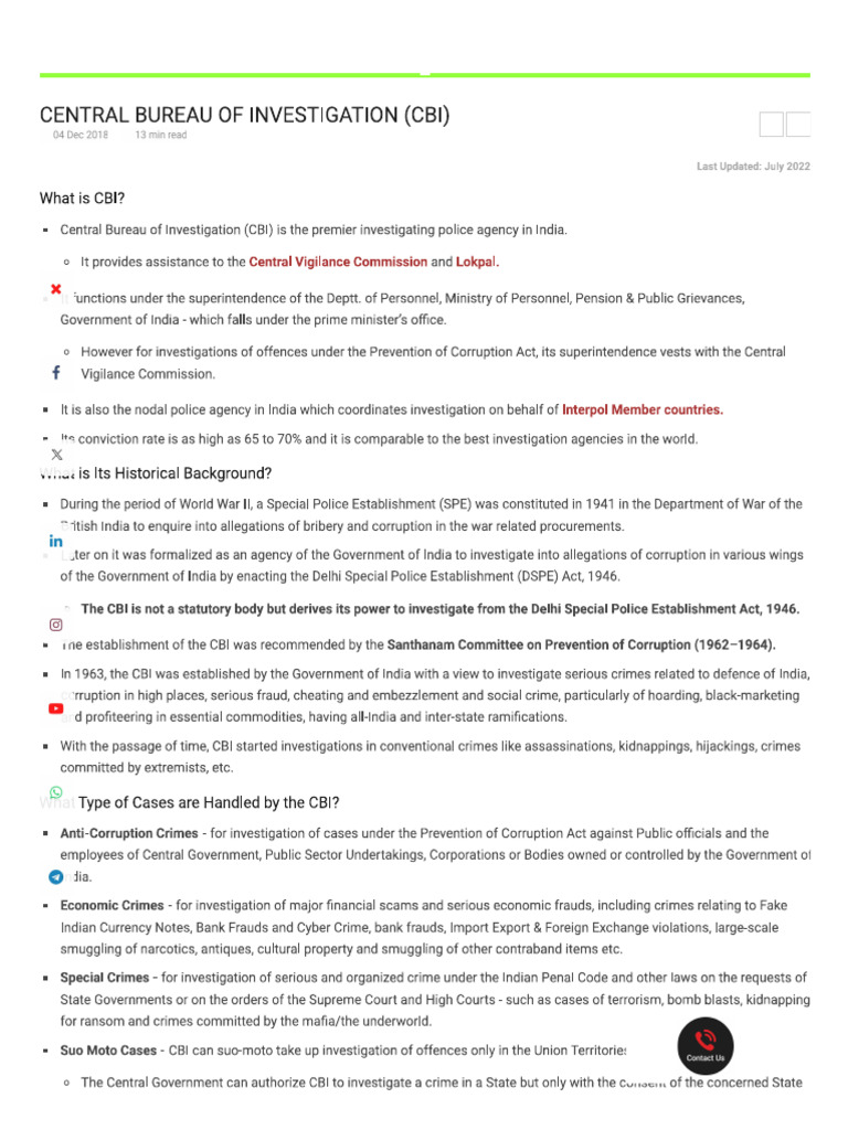 CBI | PDF