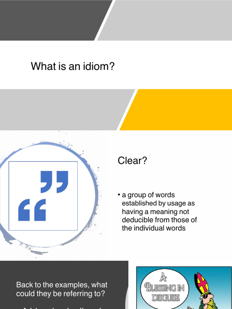 111eng PPT w24 Idioms | PDF