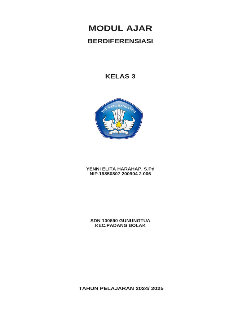 Modul Ajar Kls 3 SD MTK | PDF