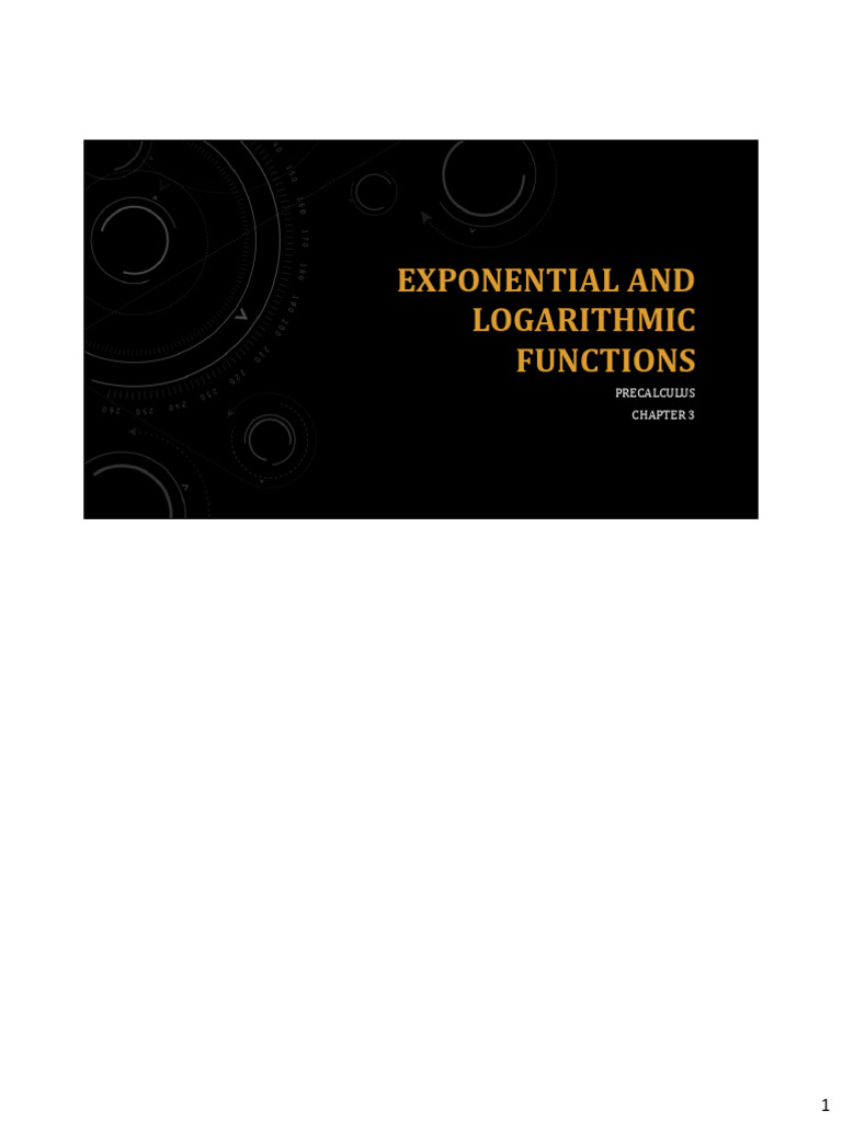 Precalculus 03 Exponential and Logarithmic Functions | PDF | Logarithm | Exponential Function
