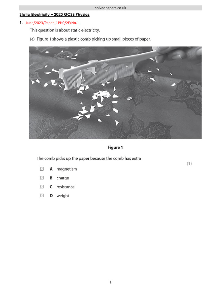 2023-Static-Electricity-GCSE-Physics | PDF