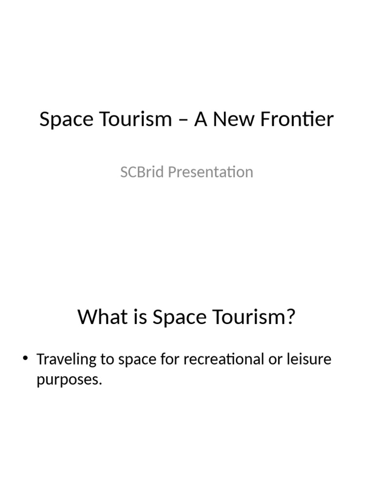 Space Tourism: Trends and Challenges | PDF