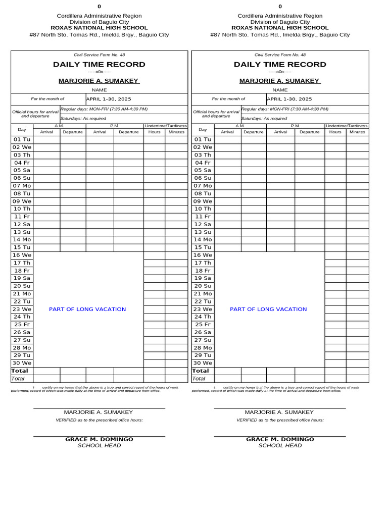 DTR april 2025 | PDF