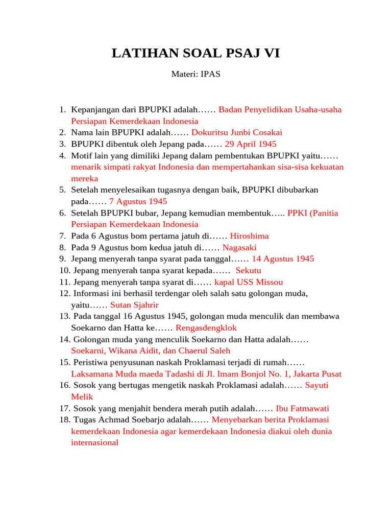Latihan Soal Ipas | PDF