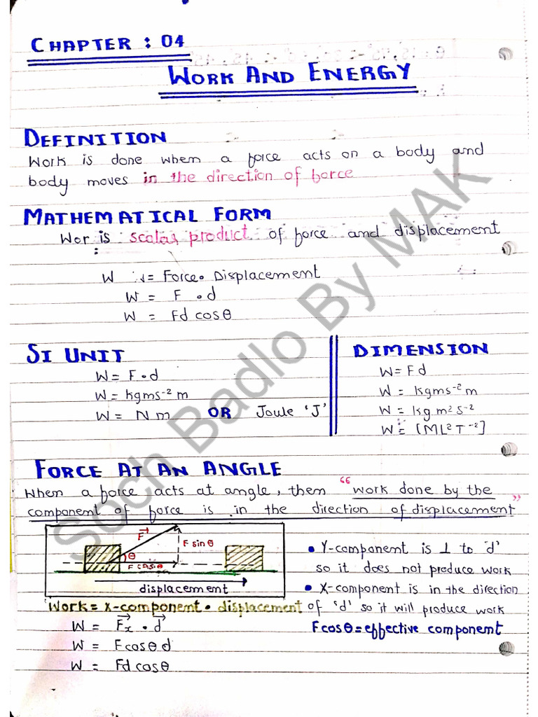 CH 04 Work Energy | PDF