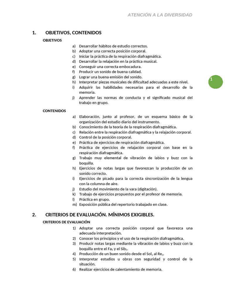 Prog1 Ee 1617 Trombon | PDF | Aprendizaje | Evaluación