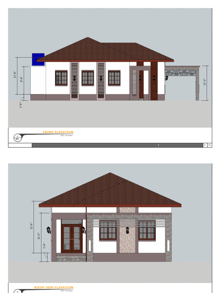 Single Storeyed Elevations | PDF