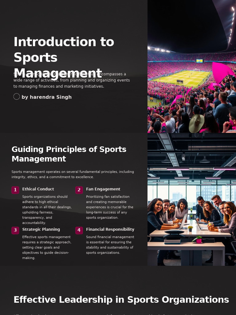 Sports Management: Principles & Practices | PDF | Public Relations | Sports