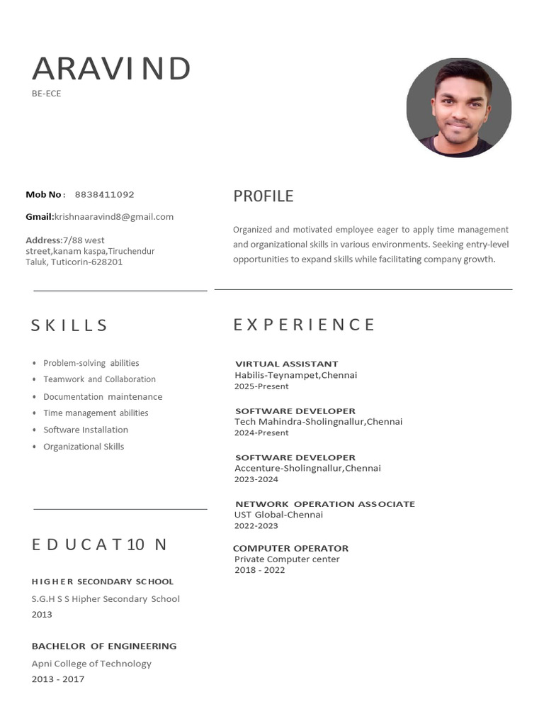 Aravind Resume | PDF
