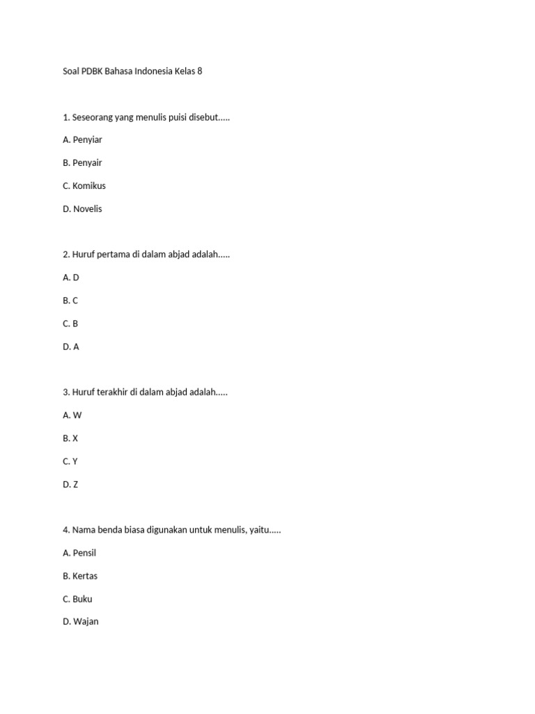 Soal PDBK Bahas-WPS Office | PDF