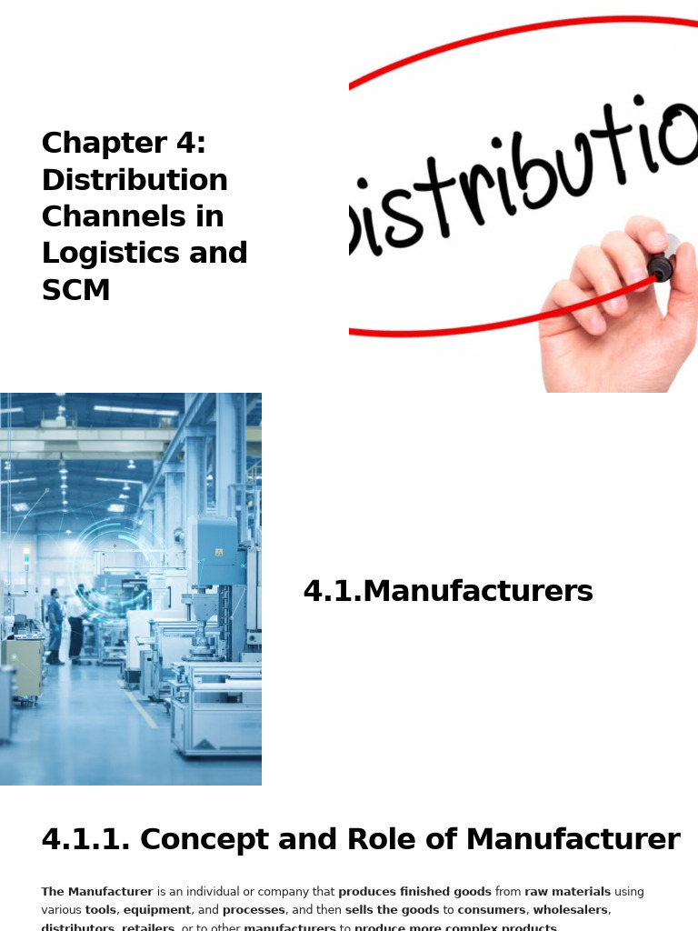 Chapter 4. Distribution Channels in Logistics and SCM PDF | PDF | Warehouse | Retail