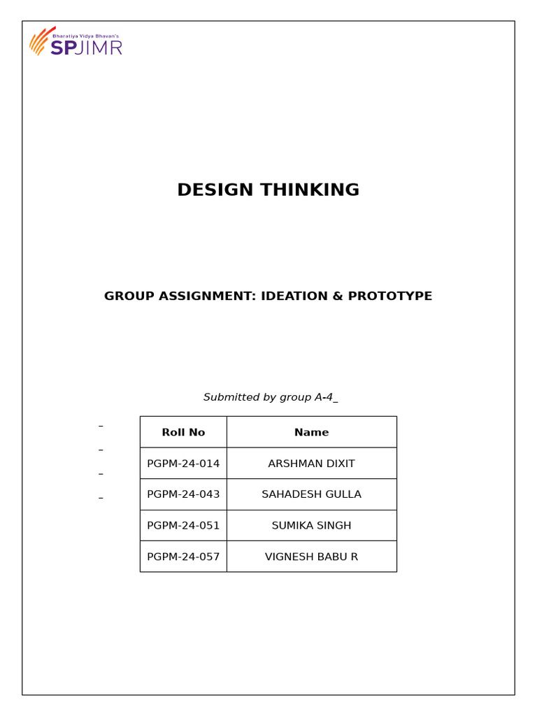 A4 DT Ideation&Prototype | PDF | Beach