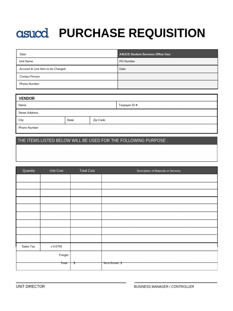 Requisition Form 23 | PDF