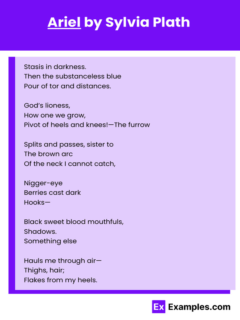 Ariel by Sylvia Plath | PDF
