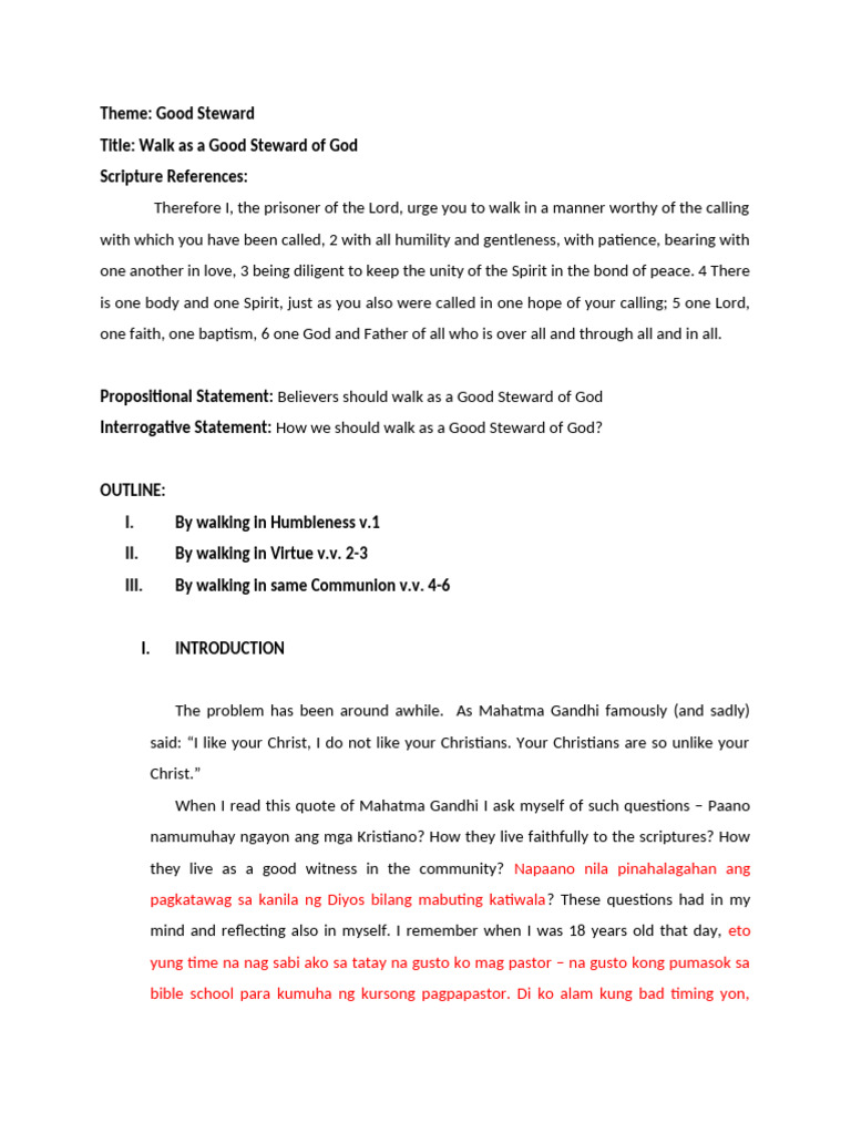 Ron Kerrvin Estrella Manuscript 2 | PDF | Paul The Apostle | Epistle To ...