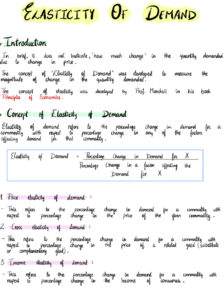 Understanding Demand Elasticity Concepts | PDF