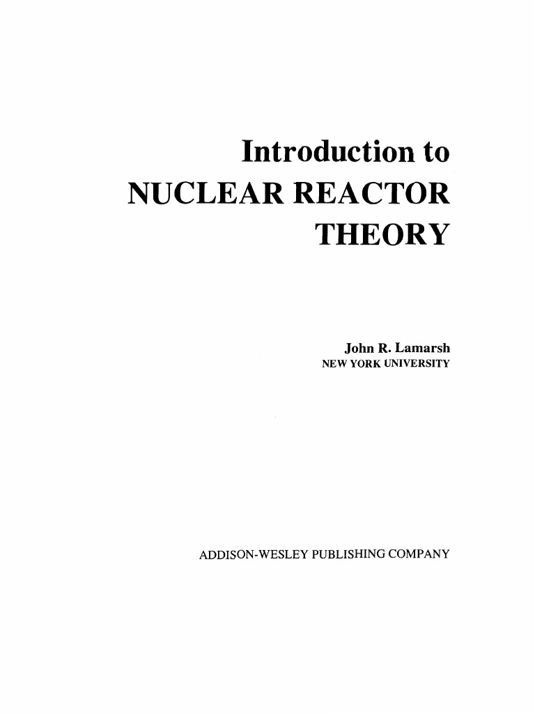 Lamarsh - Introduction To Nuclear Reactor Theory Chapter6 | PDF