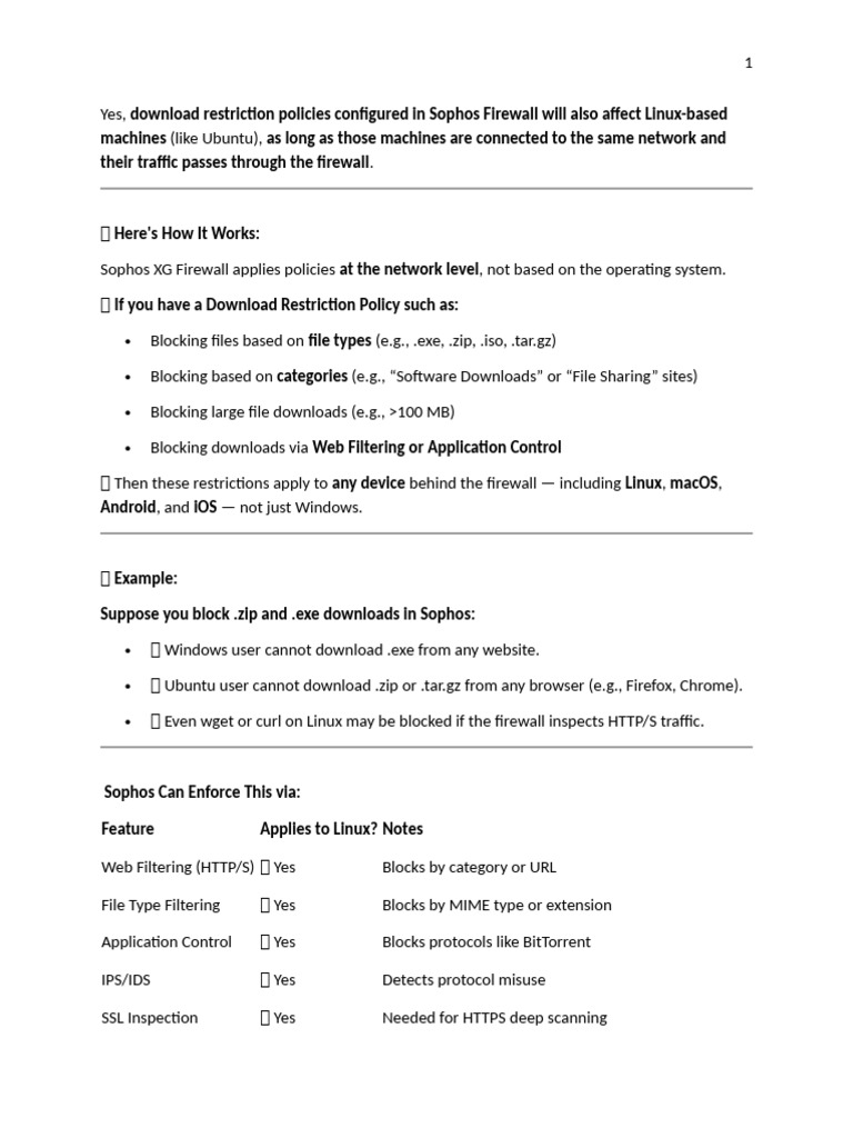 Firewall Policy Between Windows and Linux | PDF | Firewall (Computing ...