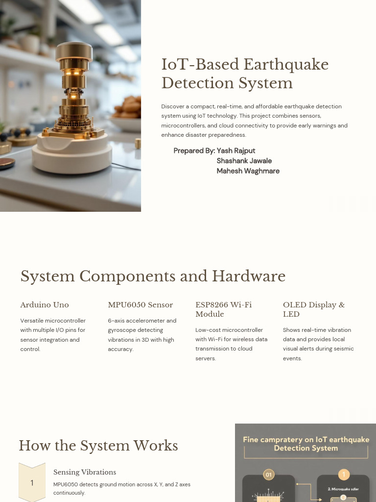 IoT Based Earthquake Detection System Group | PDF | Earthquakes | Internet Of Things