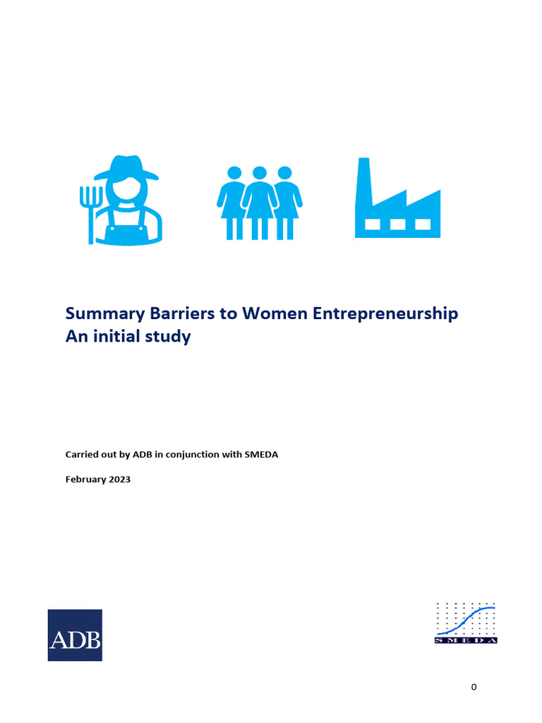 SMEDA ADB WE Diagnostic Summary | PDF | Employment | Self Employment