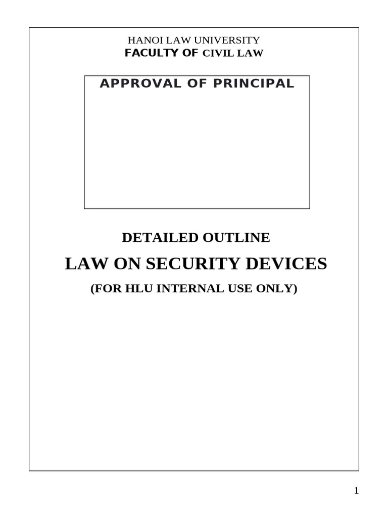 Law On Security Devices - CLC - 2TC | PDF | Security Interest | Hanoi