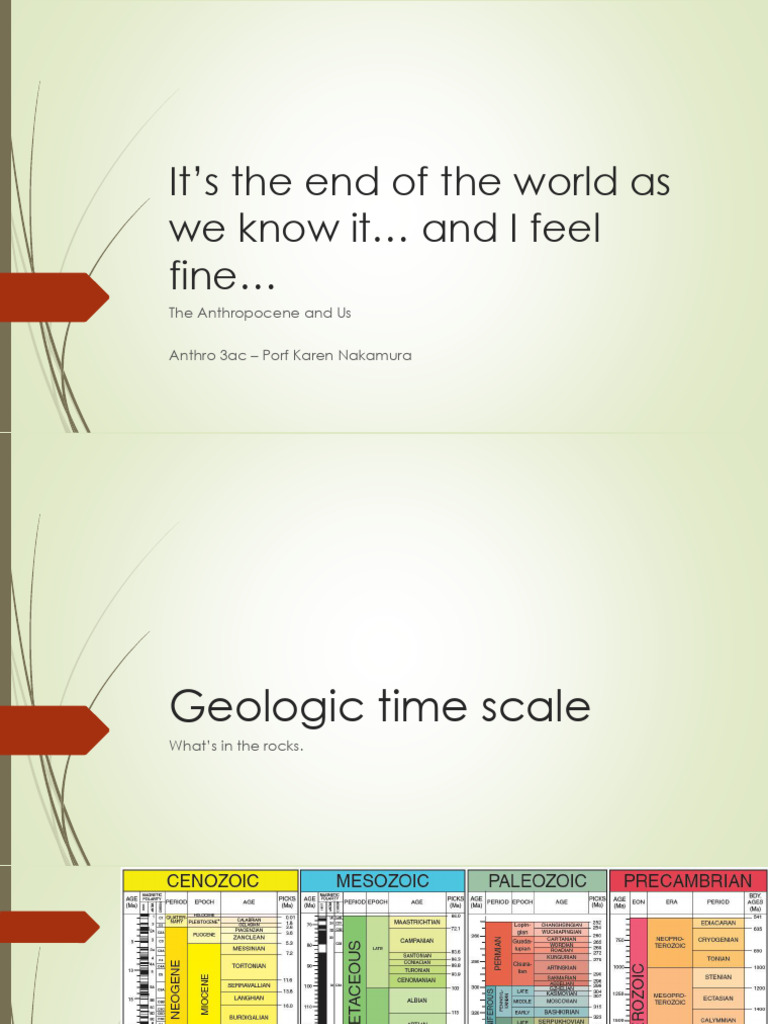 Lecture10a Anthropocene | PDF