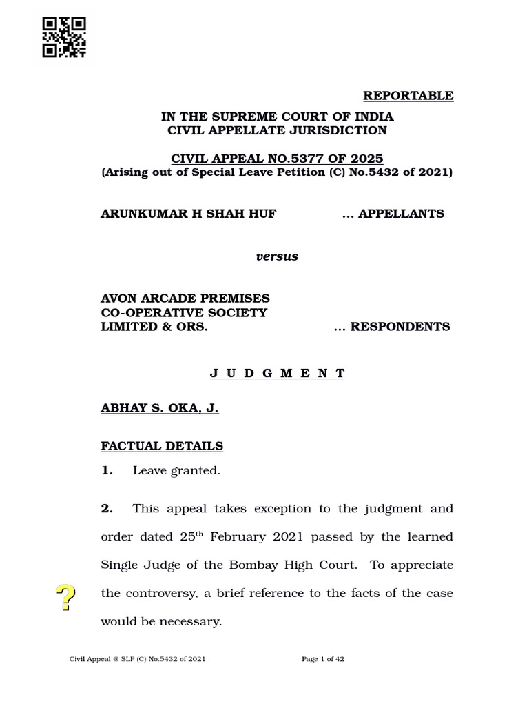 Deemed Conveyance - Judgement - 21-Apr-20251 | PDF | Appeal | Lease