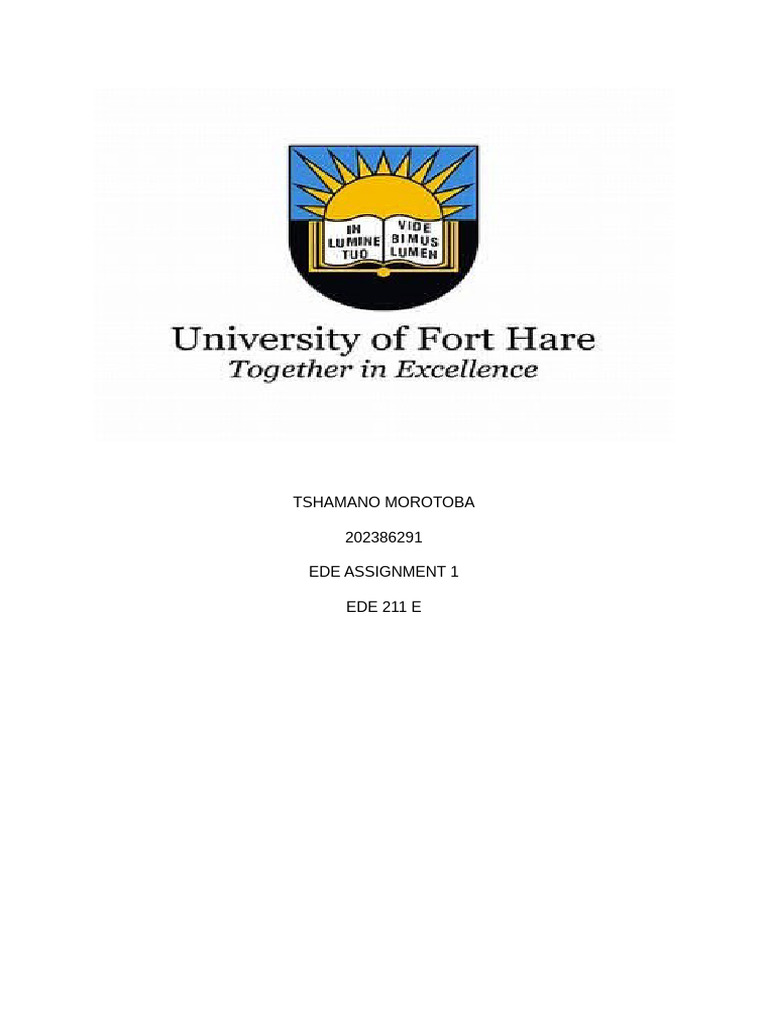 TSHAMANO MOROTOBA Ede Assignm | PDF | Governance | Institution