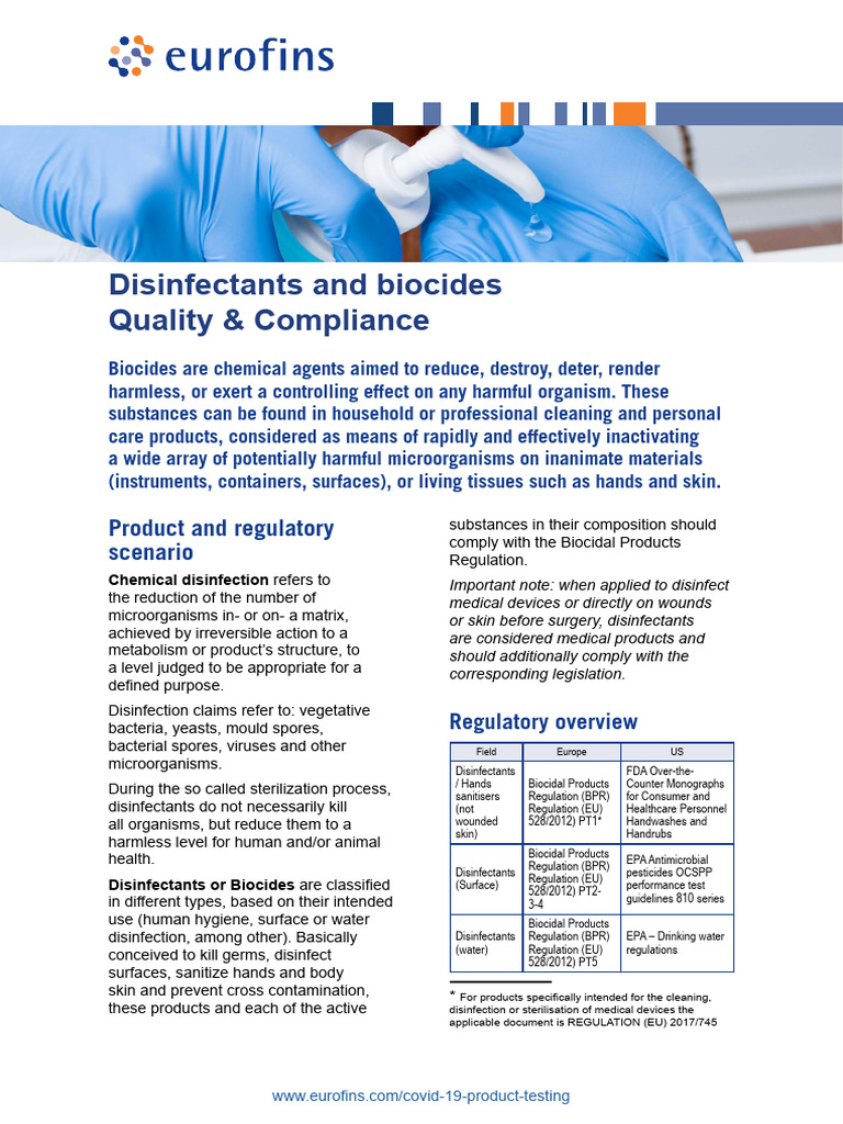 Ef Covid 19 Disinfectants and Biocides en | PDF | Disinfectant ...