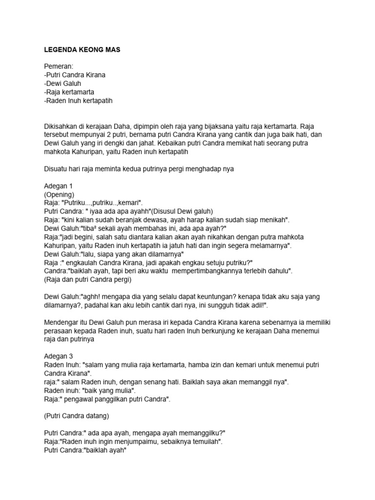 Legenda Keong Mas: Cinta dan Sihir | PDF