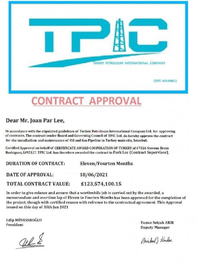 Contract Approval | PDF
