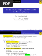 Metode Lagrange | PDF