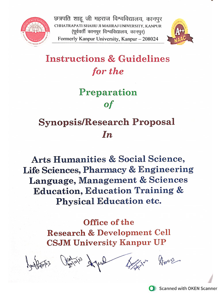 SYNOPSIS 2023 PHD | PDF