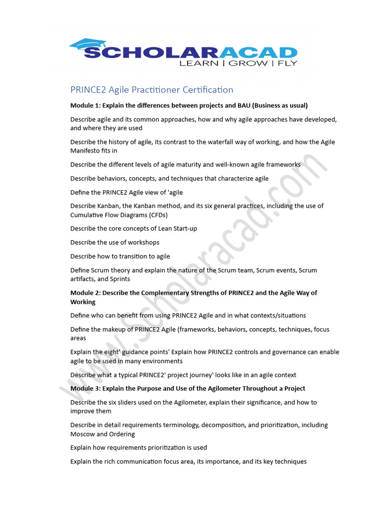 PRINCE2 Agile Practitioner Overview | PDF | Agile Software Development ...