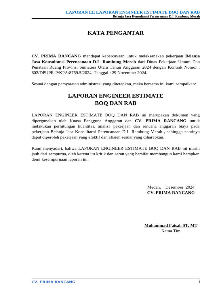 05. Lap. EE Boq dan RAB | PDF