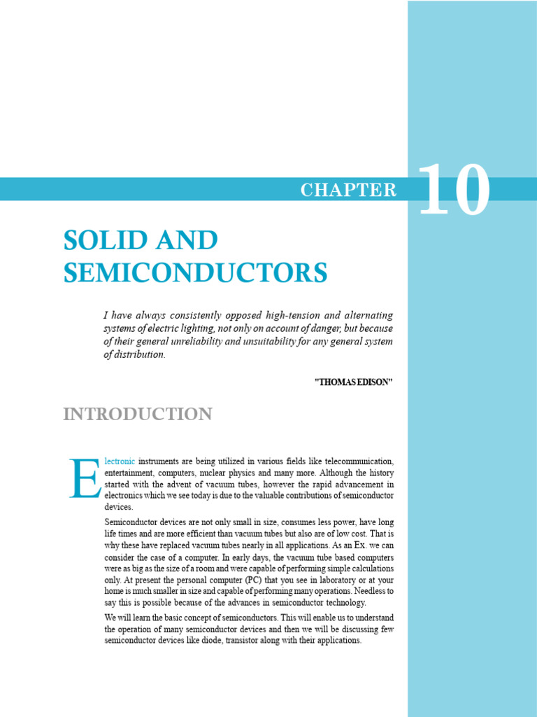 XII - Physics - Module 5 - Solid - Semiconductors (Theory) | PDF | Semiconductors | Electrical ...