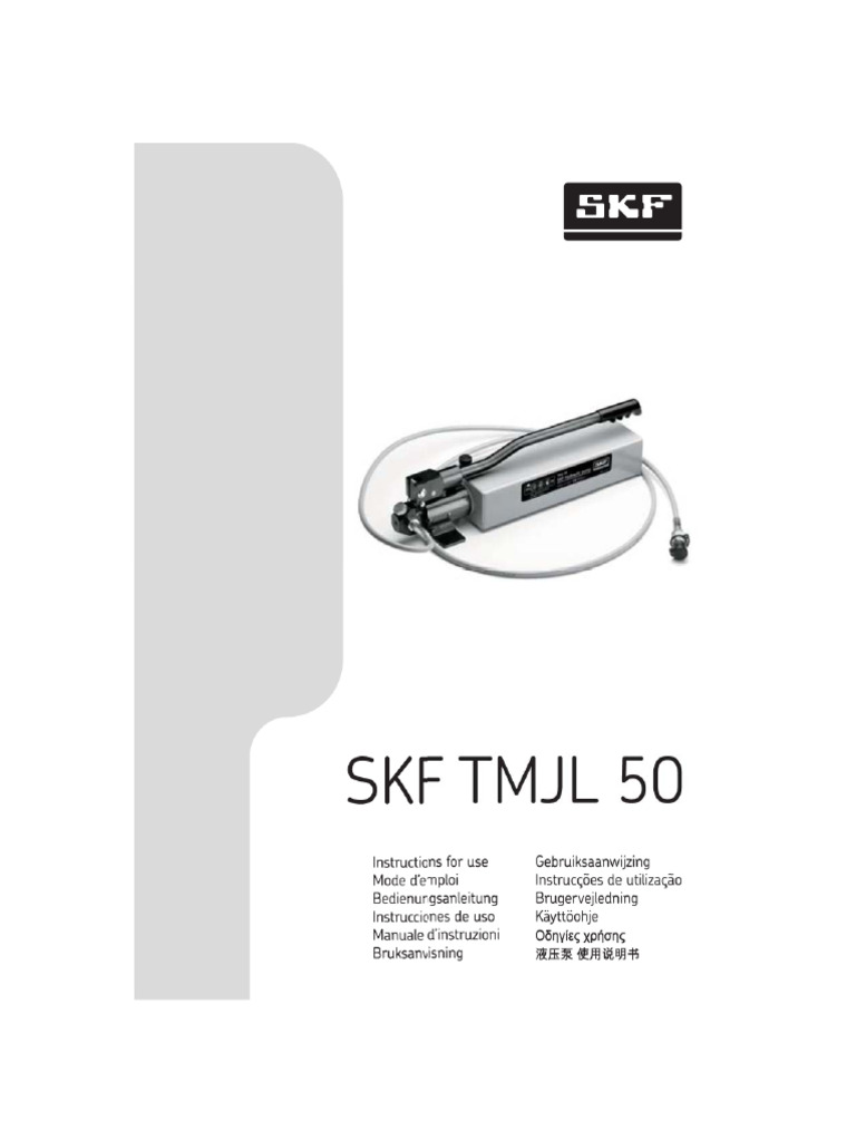 244 SKF, Hydraulic Hand Pump, TMJL 50 | PDF